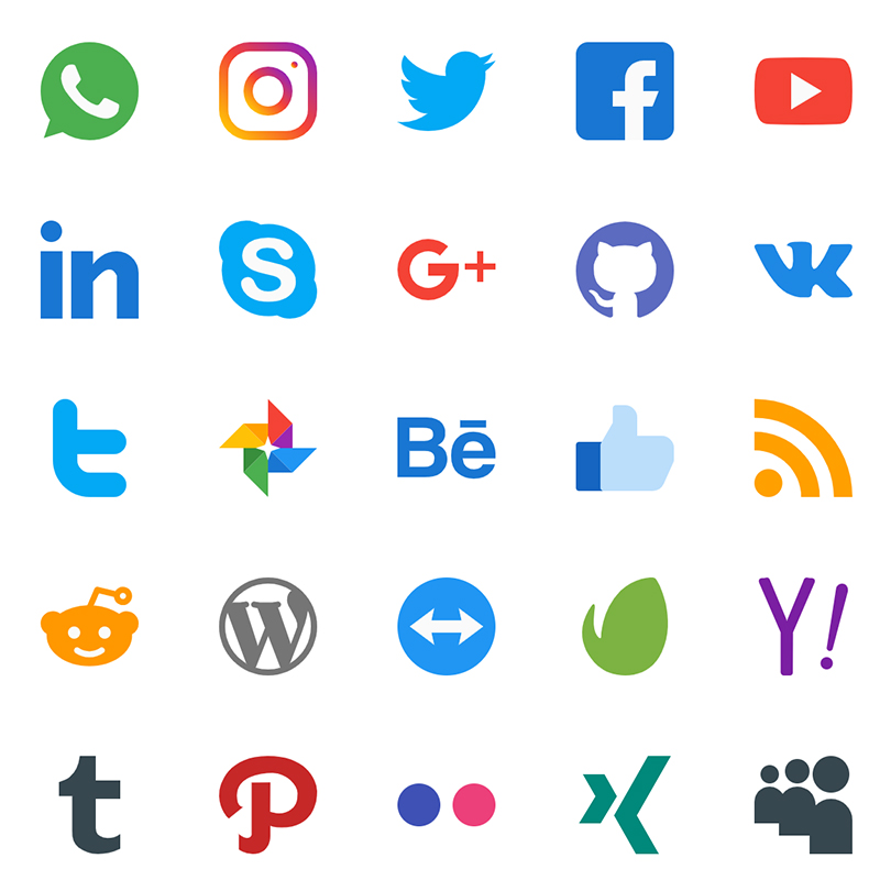 55 Social vector icons for free download (SVG, EPS, PSD, PNG files)
